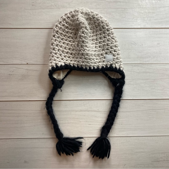 Bula | Accessories | Bula Wool Chunky Knit Beanie Hat Fleece Lined Ear ...